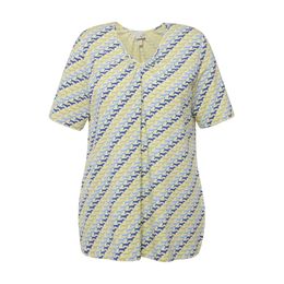 Ulla Popken Shirt Damen Gr&ouml;&szlig;e M/L blau / dunkelgrau / oliv