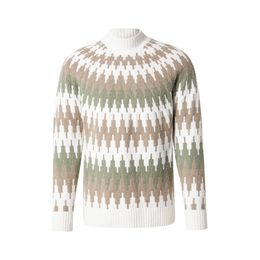 Drykorn Pullover 'PIREO' Herren Gr&ouml;&szlig;e S taupe / oliv / wei&szlig;
