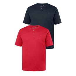 Men Plus Shirt Herren Gr&ouml;&szlig;e 5XL navy / rot