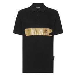 Plein Sport Poloshirt Herren Gr&ouml;&szlig;e XXL gold / schwarz