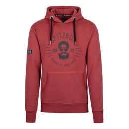 Spitzbub Sweatshirt Herren Gr&ouml;&szlig;e XXL karminrot / schwarz