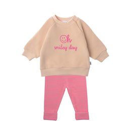 Liliput Set 'Oh smiley day' Jungen Gr&ouml;&szlig;e 74/80 beige / pink