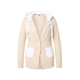 MIAMODA Blazer Damen Gr&ouml;&szlig;e 46 sand / wei&szlig;