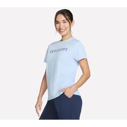 Skechers T-Shirt Damen Gr&ouml;&szlig;e M hellblau / dunkelblau