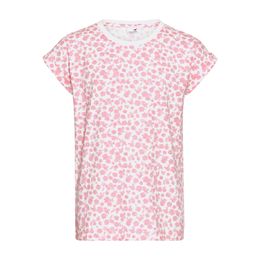 Kangaroos T-Shirt M&auml;dchen Gr&ouml;&szlig;e 128/134 rosa / wei&szlig;