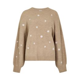 Apricot Daisy Embroidered Jumper ' ' Damen Gr&ouml;&szlig;e M stone