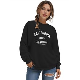 Gorhey Sweatshirt 'Loose Women's Oversized Sweatshirt, American Campus Style with Dropped Shoulders' Damen Gr&ouml;&szlig;e S schwarz