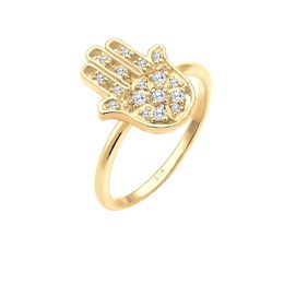 Elli Ring 'Hamsa Hand' Damen Gr&ouml;&szlig;e 58 gold