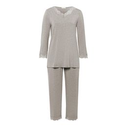 Hanro Pyjama ' Natural Elegance ' Damen Gr&ouml;&szlig;e L graumeliert Winterkleid