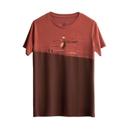 Kaft T-Shirt 'Shield Maiden' Damen Gr&ouml;&szlig;e XXL orange / rostrot / merlot / schwarz