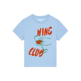 Watapparel T-Shirt 'Wine Club' Damen Gr&ouml;&szlig;e XL hellblau / gr&uuml;n / rubinrot
