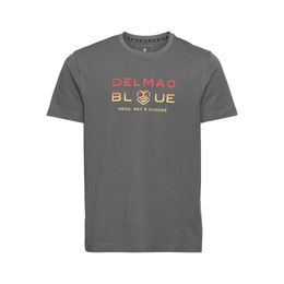 Delmao T-Shirt Herren Gr&ouml;&szlig;e L gelb / grau / rot