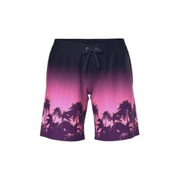 Ulla Popken Shorts Damen Gr&ouml;&szlig;e 42/44 aubergine / helllila / schwarz