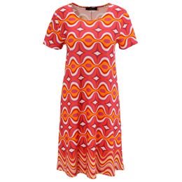 Aniston Selected Kleid Damen Gr&ouml;&szlig;e 36 orange / pink / rot / wei&szlig; Winterkleid
