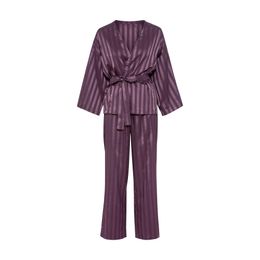 Lscn By Lascana Pyjama Damen Gr&ouml;&szlig;e XXL lila / brombeer Winterkleid