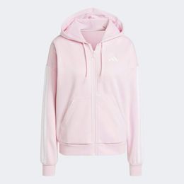 adidas Sportswear Sportsweatjacke 'Essentials' Damen Gr&ouml;&szlig;e M ros&eacute; / wei&szlig;