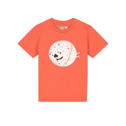 Watabout.kids T-Shirt 'Planet mit Eis' Jungen Gr&ouml;&szlig;e 134/146 hellgrau / orange / schwarz