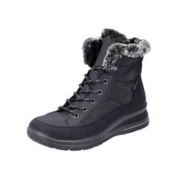 Rieker Schn&uuml;rstiefelette Damen Gr&ouml;&szlig;e 39 schwarz / wei&szlig; Winterschuhe