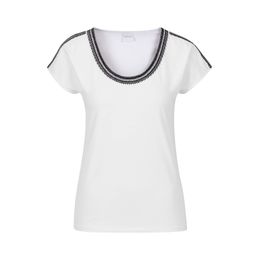 Madeleine Mode Madeleine T-Shirt Damen Gr&ouml;&szlig;e L schwarz / wei&szlig;