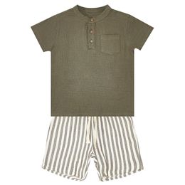 Denokids Set 'Striped Muslin' Jungen Gr&ouml;&szlig;e 110 oliv