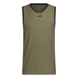 adidas Performance Funktionsshirt 'Crazy Lite' Herren Gr&ouml;&szlig;e L oliv / orange / schwarz