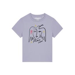 Watapparel T-Shirt 'Peace Love' Damen Gr&ouml;&szlig;e M gelb / lila / rot / schwarz