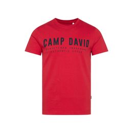 CAMP DAVID Shirt Herren Gr&ouml;&szlig;e M rot / schwarz