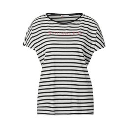 Street One T-Shirt Damen Gr&ouml;&szlig;e S blutrot / schwarz / wei&szlig;