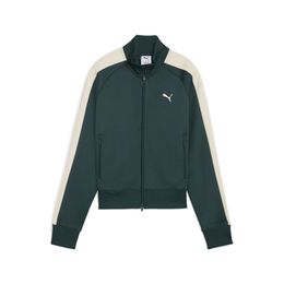 Puma Sweatjacke 'T7 Always On' Damen Gr&ouml;&szlig;e L dunkelgr&uuml;n / wei&szlig;