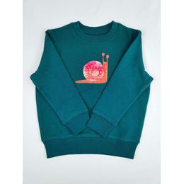 Meladi Sweatshirt 'Rote Schnecke' M&auml;dchen Gr&ouml;&szlig;e 122/128 gr&uuml;n
