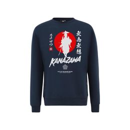 Oldskull Sweatshirt 'Asian Silent Blade Kanazawa Graphic' Herren Gr&ouml;&szlig;e S dunkelblau
