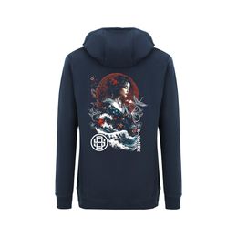 Oldskull Sweatjacke 'Asian Blossom Queen Logo Graphic' Herren Gr&ouml;&szlig;e XXL dunkelblau