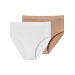 Schiesser Slip Damen Gr&ouml;&szlig;e XL beige / wei&szlig;