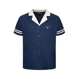 SikSilk Hemd Herren Gr&ouml;&szlig;e XS navy / wei&szlig;