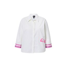 Ulla Popken Bluse Damen Gr&ouml;&szlig;e XL/XXL lila / pink / wei&szlig;