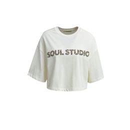 Smith & Soul Smith&soul Cropped T-Shirt mit Wording Damen Gr&ouml;&szlig;e L wei&szlig;