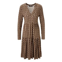 Aniston Casual Kleid Damen Gr&ouml;&szlig;e 42 braun / hellbraun / wollwei&szlig; Winterkleid