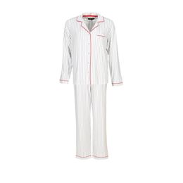 Loungeable Pyjama Damen Gr&ouml;&szlig;e S grau / rot / wei&szlig; Winterkleid