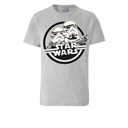 logoshirt T-Shirt 'Star Wars - Stormtrooper' Damen Gr&ouml;&szlig;e XL grau