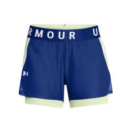 Under Armour Sporthose 'Play Up 2-In-1' Damen Gr&ouml;&szlig;e L dunkelblau / limone / wei&szlig;