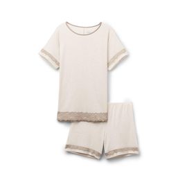 Intimissimi Pyjama Damen Gr&ouml;&szlig;e S nude / dunkelbeige Winterkleid