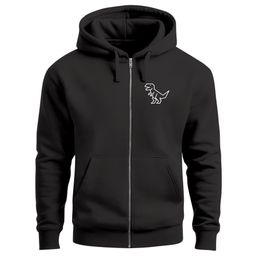 Neverless Sweatjacke 'Polygon T-Rex' Herren Gr&ouml;&szlig;e XL schwarz
