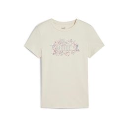 Puma T-Shirt 'ESS STARRY SAFARI' M&auml;dchen Gr&ouml;&szlig;e 164 dunkelblau / pink / wollwei&szlig;
