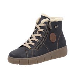 Remonte Schn&uuml;rstiefel Damen Gr&ouml;&szlig;e 45 navy / braun / wei&szlig; Winterschuhe