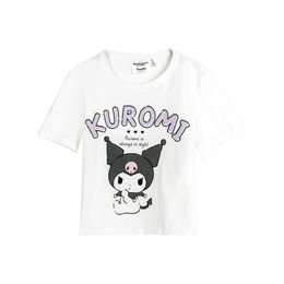 Hello Kitty Shirt 'Hello Kitty - Kuromi' M&auml;dchen Gr&ouml;&szlig;e 152 wei&szlig;