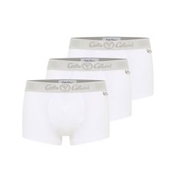 Carlo Colucci Trunks 'Eberle' Herren Gr&ouml;&szlig;e S beige / wei&szlig;