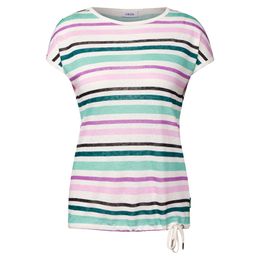 Cecil T-Shirt Damen Gr&ouml;&szlig;e S grasgr&uuml;n / lila / rosa / wei&szlig;