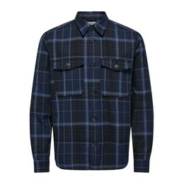 Only & Sons Only & Sons Hemd 'Milo Life' Herren Gr&ouml;&szlig;e XL hellblau / dunkelblau