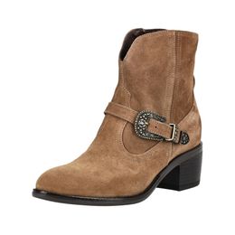Nero Giardini Cowboystiefel 'Basel' Damen Gr&ouml;&szlig;e 35 braun / hellgelb / anthrazit Winterschuhe