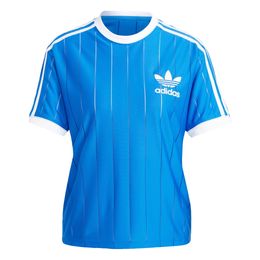 adidas originals Shirt 'Adicolor 3-Stripes Pinstripe' Damen Gr&ouml;&szlig;e XL/XXL himmelblau / wei&szlig;